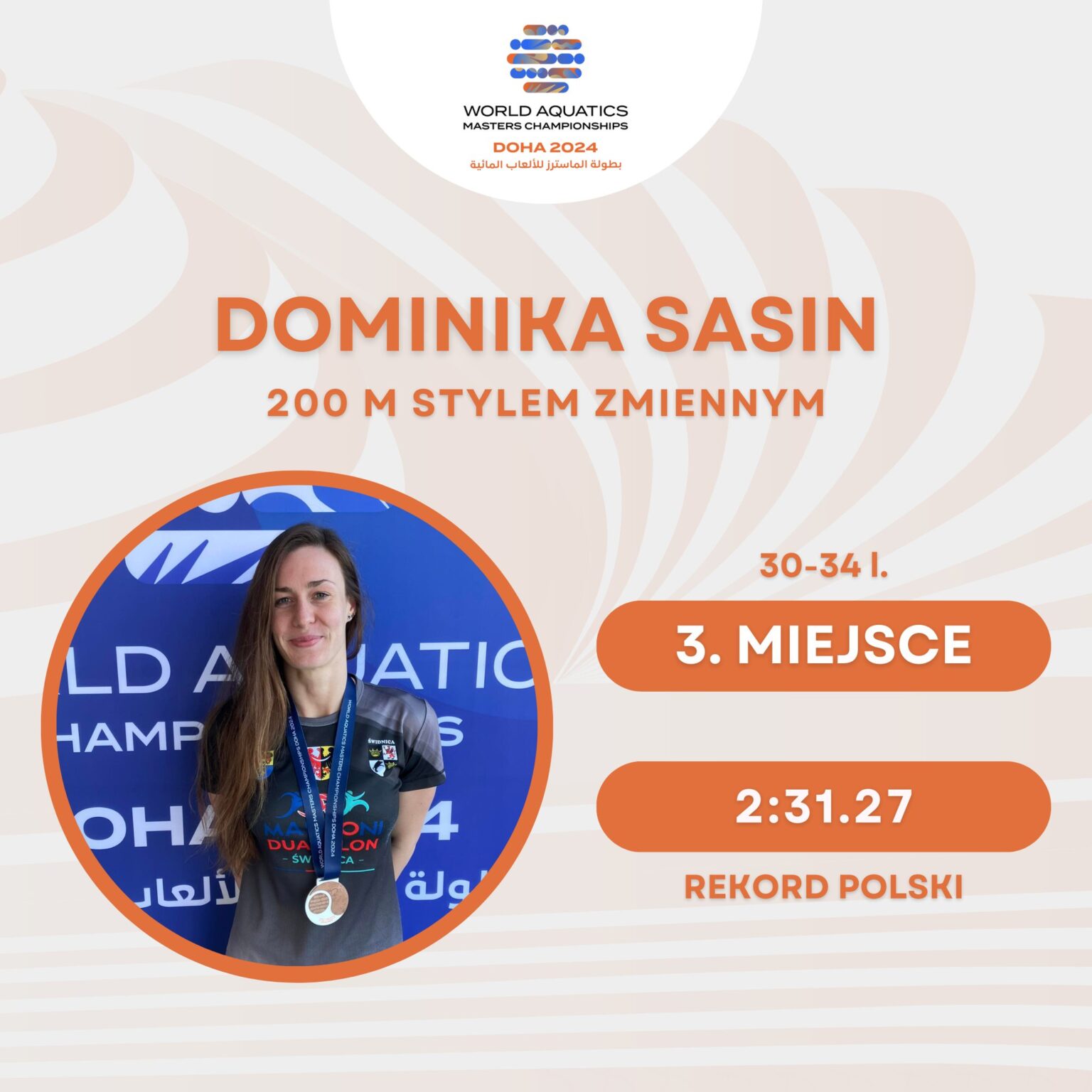 Dominika Sasin brązową medalistką mistrzostw świata! - Swidnica24.pl - wydarzenia, informacje ...